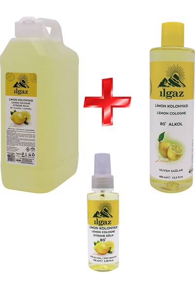 Ilgaz Klasik Limon Kolonyası 1000 ml + 400 ml + 100 ml