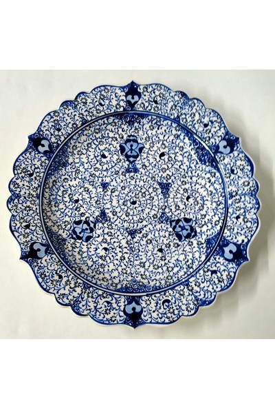 Sultan Çini 30 cm Samur Desen Duvar Tabağı