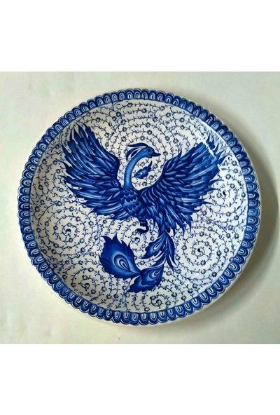 Sultan Çini 30 cm Samur Desen Duvar Tabağı