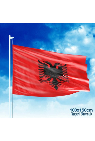Asilmeydan Arnavutluk Bayrağı Çift Başlı Kartal Bayrak 100 x 150 cm