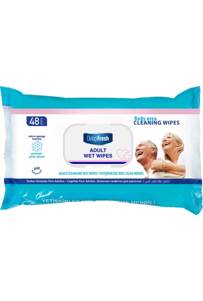 Deep Fresh Yetişkin Vücut Temizleme Mendili 48 Yaprak