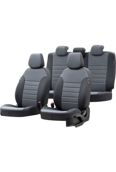 Otom Nissan Micra 2003-2010 Özel Üretim Koltuk Kılıfı New York Design Füme - Siyah Otom Nissan Micra 2003-2010 Özel Üretim Koltuk Kılıfı New York Design Füme - Siyah