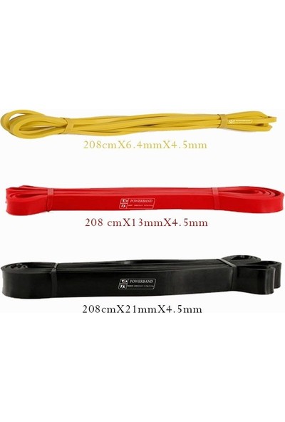 Powerband Direnç Lastiği ve Egzersiz Bandı Hafif Direnç Seti 3 Adet
