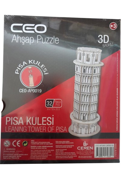 Ceo 3D Ahşap Puzzle ( Pisa Kulesi )