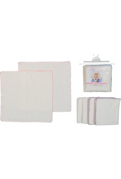 Eke Baby Renkli Oyalı 6'lı Paket Kız Bebek Ter Havlusu Eke Baby Renkli Oyalı 6'lı Paket Kız Bebek Ter Havlusu