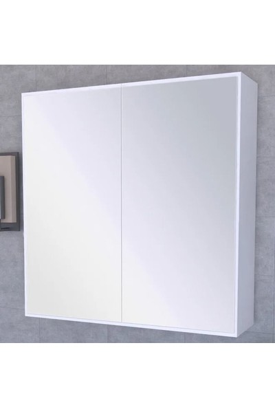 Zerka Lavobo Üstü Aynalı Banyo Dolabı