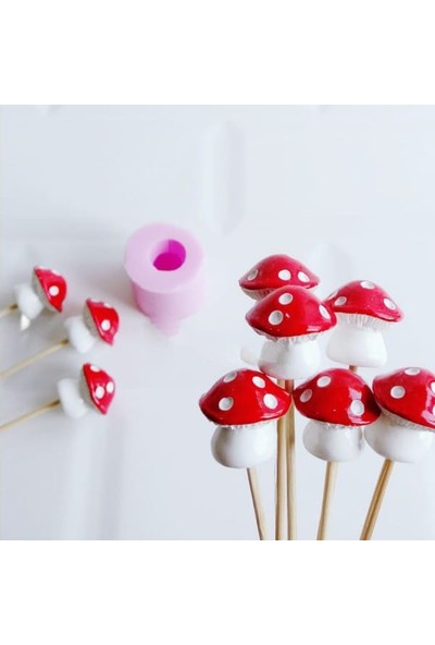 himi teraryum objeleri Teraryum Objeleri 6'lı Mantar Teraryum Obje Minyatür Obje Saksı Dibi Süsü