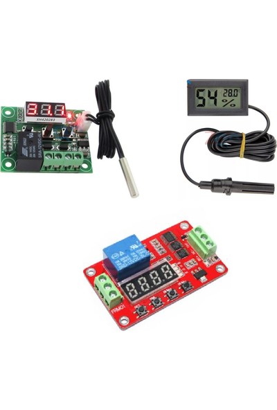 Bmk Electro Ankara 3'lü Set Isı Kontrol W1209, Zaman Ayarlı Röle FRM01, Nem ve Isı Ölçer 030405 Bmk Electro Ankara 3'lü Set Isı Kontrol W1209, Zaman Ayarlı Röle FRM01, Nem ve Isı Ölçer 030405