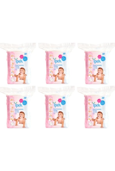 Ipek Bebek Temizleme Pamuğu 60 x 6'lı Ipek Bebek Temizleme Pamuğu 60 x 6'lı