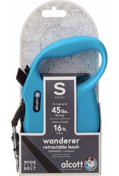 Alcott Alcotes Alcott Wanderer Otomatik Sevk Kayışı 5 M. 20 Kg. Small Mavi Alcott Alcotes Alcott Wanderer Otomatik Sevk Kayışı 5 M. 20 Kg. Small Mavi