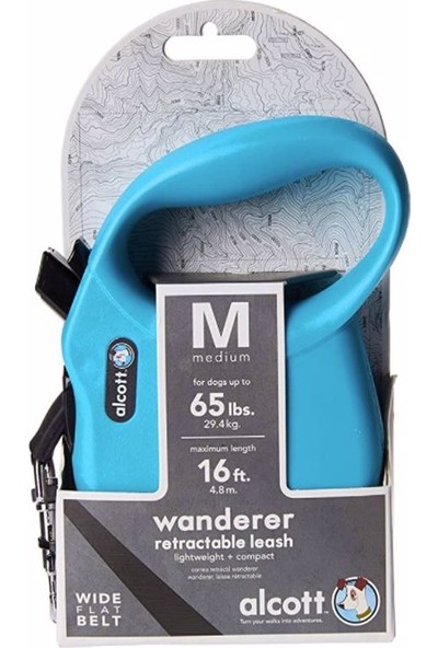 Alcott Alcotes Alcott Wanderer Otomatik Sevk Kayışı 5 M. 30 Kg. Medıum Mavi Alcott Alcotes Alcott Wanderer Otomatik Sevk Kayışı 5 M. 30 Kg. Medıum Mavi