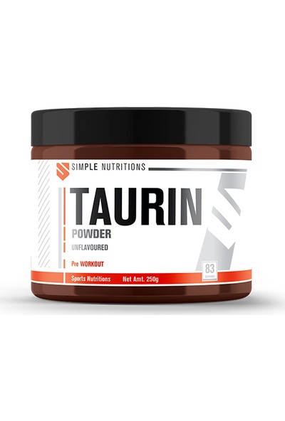 Simple Nutritions Taurin Unflavoured 250 gr Simple Nutritions Taurin Unflavoured 250 gr
