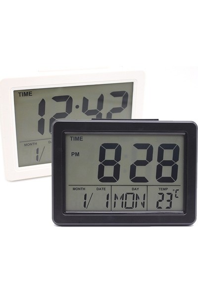 Şifa-Inur Çalar Saat LCD Ekranlı Işıklı Sensörlü Termometreli Alarmlı Dijital Masa Saati+Pil Şifa-Inur Çalar Saat LCD Ekranlı Işıklı Sensörlü Termometreli Alarmlı Dijital Masa Saati+Pil