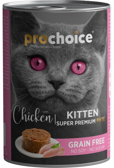 Pro Choice Prochoice Tavuklu Yavru Kedi Konservesi 400 gr Pro Choice Prochoice Tavuklu Yavru Kedi Konservesi 400 gr