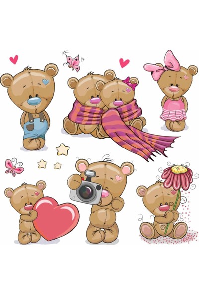 Kt Decoration Ayıcıklar Çocuk Odası Duvar Çıkartmaları