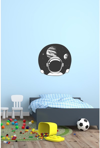Kt Decoration Siyah Astronot Duvar Sticker Seti Kt Decoration Siyah Astronot Duvar Sticker Seti