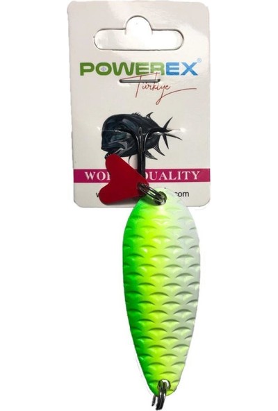 Powerex Shaky 20 gr 6.7 cm Green/yellow/white Metal Kaşık MOD.115 Powerex Shaky 20 gr 6.7 cm Green/yellow/white Metal Kaşık MOD.115