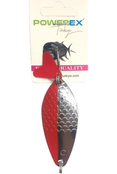 Powerex Shadow 24 gr 7 cm Red/silver Metal Kaşık MOD.144