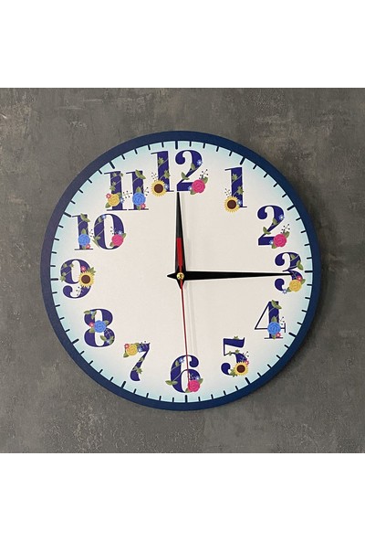 Mkt Çiçekli Duvar Saati