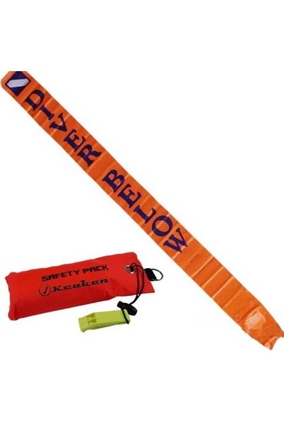 Kraken Şamandıra Deko Safetydeco, Turuncu, Ipli, Çantalı