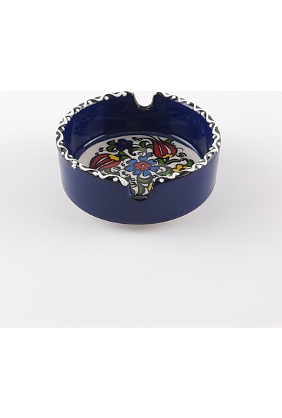 Çini Seramik 8 cm Lacivert Küllük