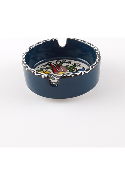 Çini Seramik 8 cm Turkuaz Küllük