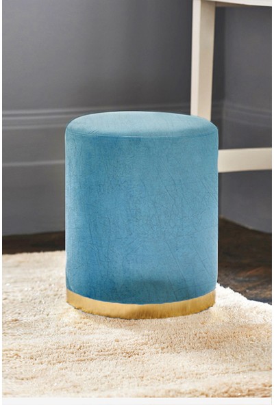 Zem Nora Silinebilir Puf - Turkuaz