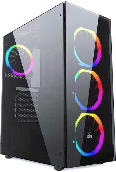 Gametech Ares Rainbow 4X120MM Fan Bilgisayar Kasası Gametech Ares Rainbow 4X120MM Fan Bilgisayar Kasası