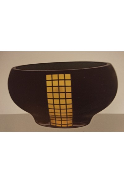 İpek Ticaret Glasland Rana El Dekoru Kase Altın Işlemeli