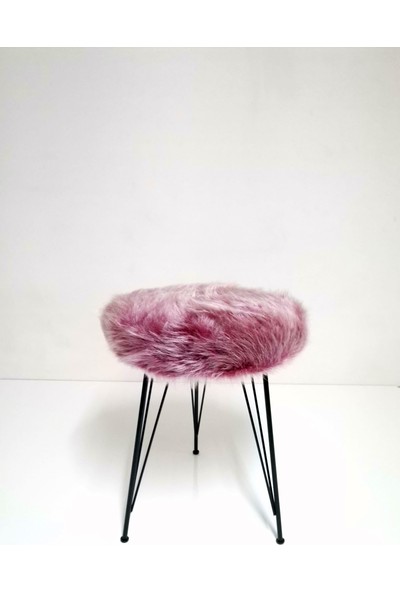 Express Mobilya Intense Gül Kurusu Peluş Puf