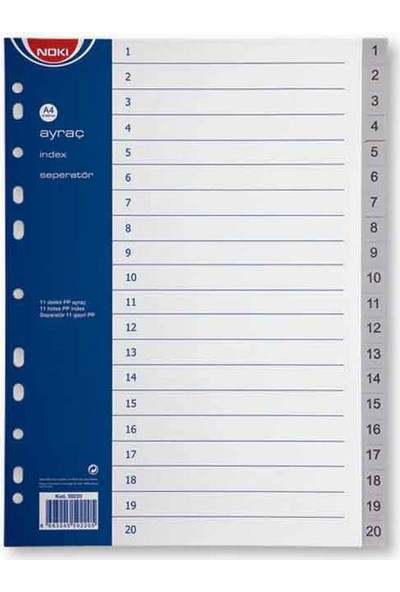 Noki Seperatör Ayraç 1 20 Rakam 59220 Noki Seperatör Ayraç 1 20 Rakam 59220