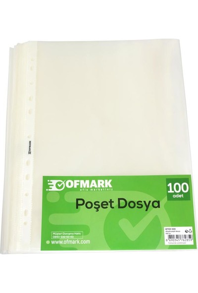 Ofmark A4 Standart Poşet Dosya 100'lü Ofmark A4 Standart Poşet Dosya 100'lü