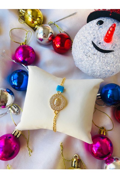 Bioaksesuar Kadın Gold Renk Kararmaz Çelik Bileklik