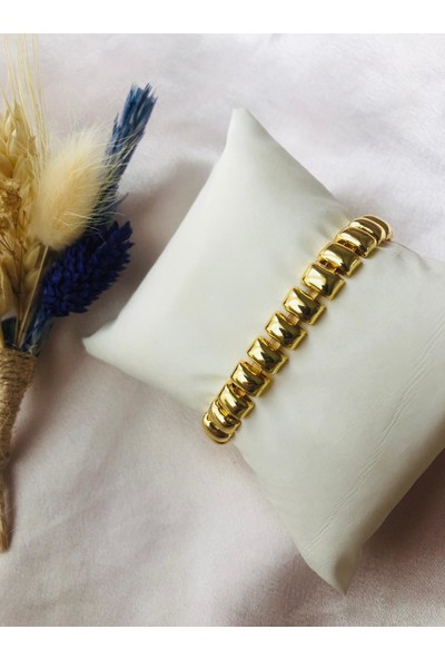 Bioaksesuar Kadın Gold Renk Kararmaz Çelik Bileklik Bioaksesuar Kadın Gold Renk Kararmaz Çelik Bileklik