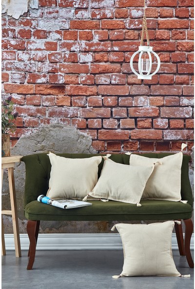 MerryGold 4 'lü Natural Kare Düz Kırlent Kılıfı MerryGold 4 'lü Natural Kare Düz Kırlent Kılıfı