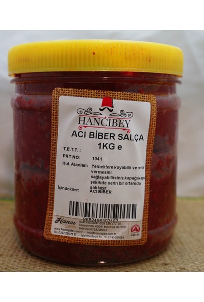 Hancıbey Acı Biber Salça 1 kg Hancıbey Acı Biber Salça 1 kg