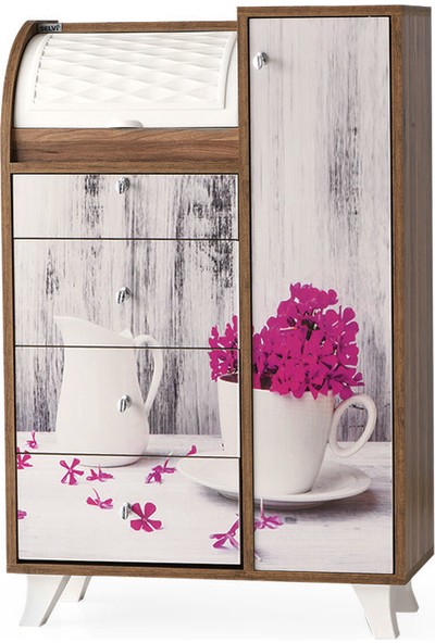 Tuna Çiçek Desenli Ekmeklik