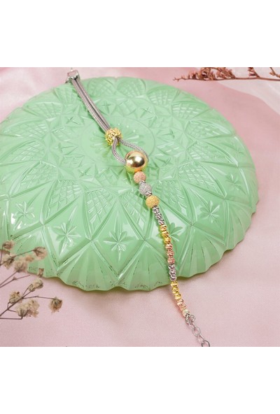 Yantra Silver Dorika Top Zincirli Gümüş Kadın Bileklik