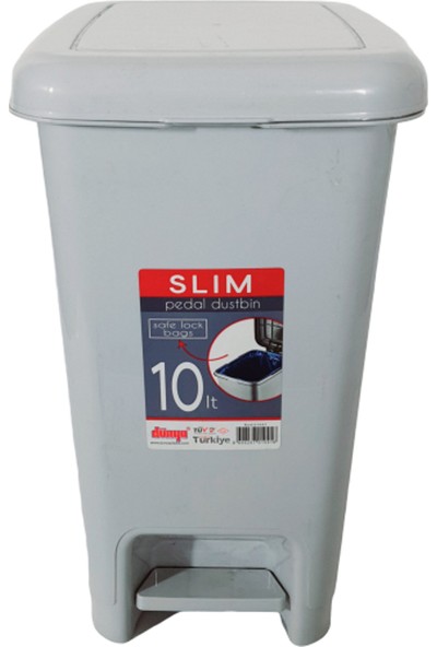 Dünya Plastik Pedallı Çöp Kovası 10 Litre Dünya Plastik Pedallı Çöp Kovası 10 Litre