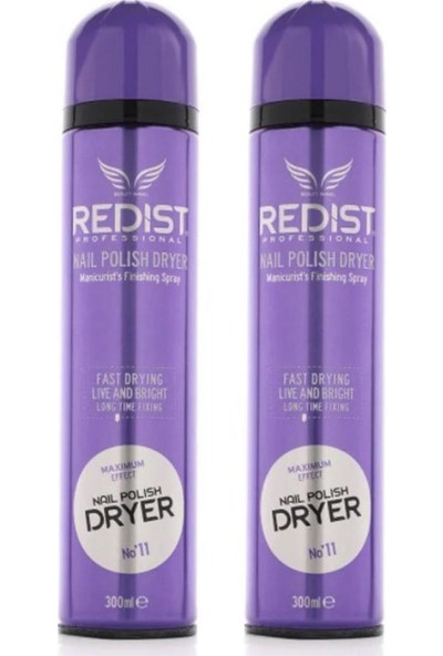 Redist Oje Kurutucu Sprey-Nail Polish Dryer No 11 2x300 ml Redist Oje Kurutucu Sprey-Nail Polish Dryer No 11 2x300 ml
