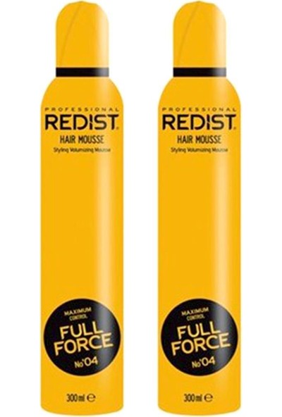 Redist Professional Full Force Hair Mousse Saç Köpüğü 2x300 ml Redist Professional Full Force Hair Mousse Saç Köpüğü 2x300 ml