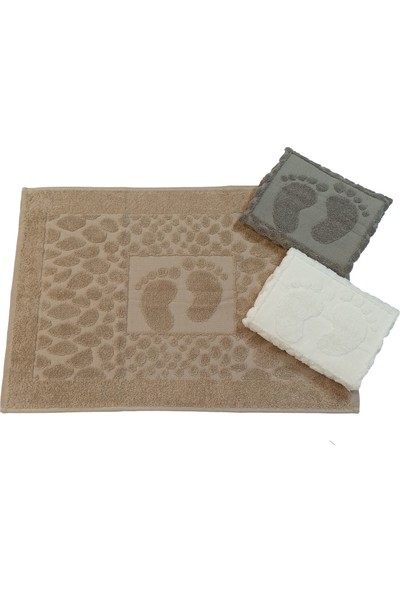 Güneybatı Home 3'lü Çakıl 50 x 70 cm Pamuk Ayak Havlusu Seti