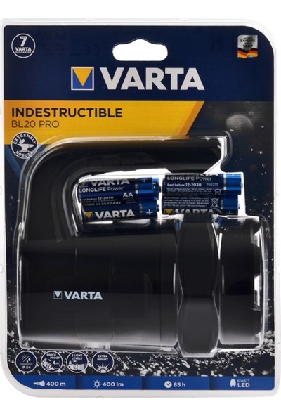 Varta 18751 Indestructible BL20 Pro 6W LED Fener 6AA Varta 18751 Indestructible BL20 Pro 6W LED Fener 6AA