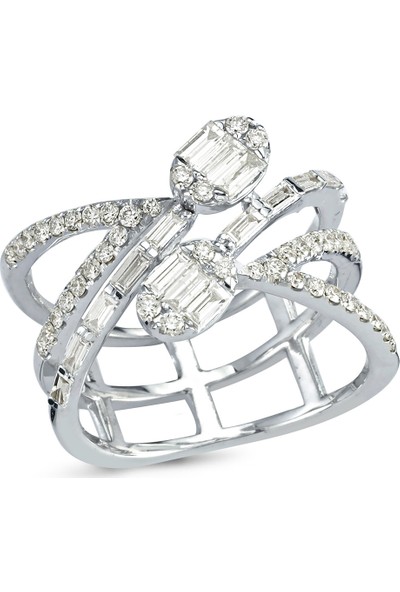 Pırlant 1.12 Karat Baget Pırlanta Yüzük