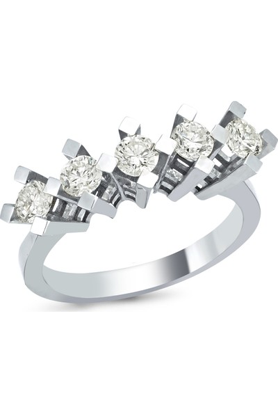 Pırlant 0,90 Karat Pırlanta Beştaş Yüzük