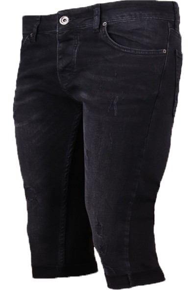 Viking's Line Erkek Denim Şort 83440 Erh Siyah