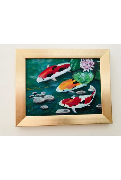 Belisama Talisman Japon Balıkları Yağlıboya Tablo