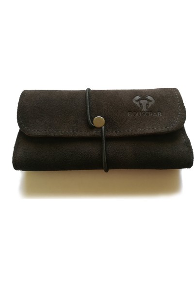 Bouscrab Tütün Kesesi Cüzdan Süet Deri