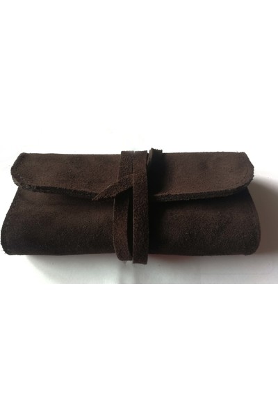 Bouscrab Tütün Kesesi Cüzdan Süet Deri