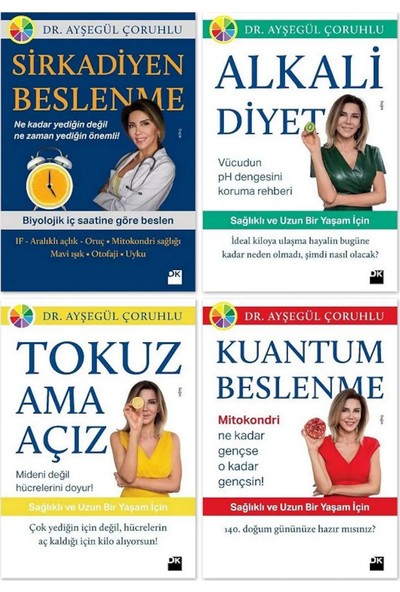 Ayşegül Çoruhlu 4 Kitap Set Sirkadiyen Beslenme, Tokuz Ama Açız, Kuantum Beslenme, Alkali Diyet Ayşegül Çoruhlu 4 Kitap Set Sirkadiyen Beslenme, Tokuz Ama Açız, Kuantum Beslenme, Alkali Diyet